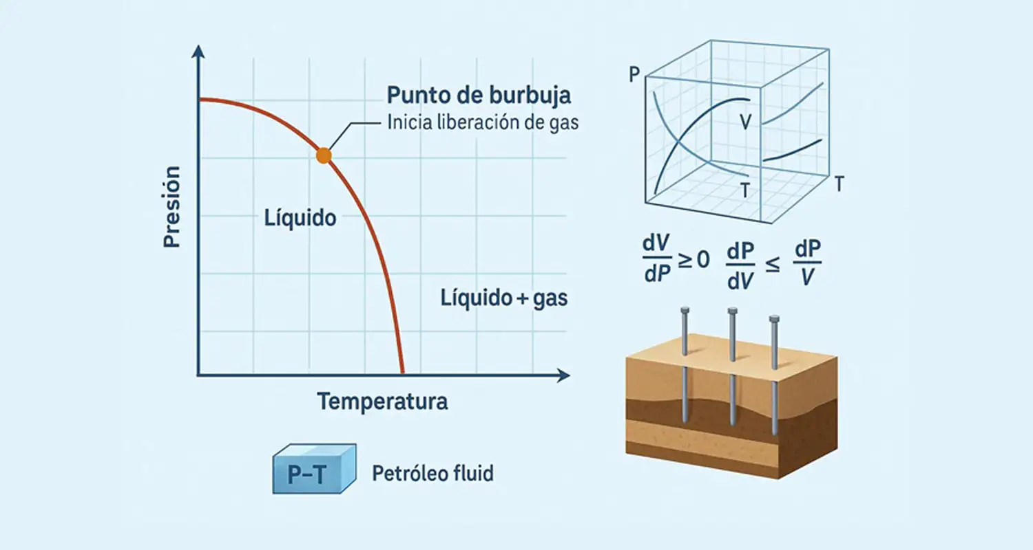 Presión de burbuja: definición, cálculo e impacto en yacimientos petroleros
